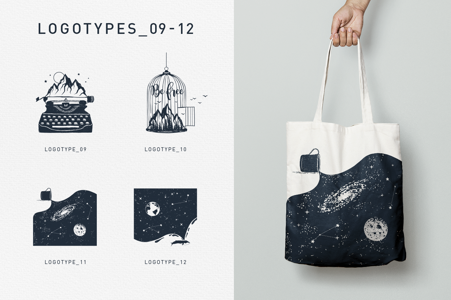 Double Exposure. 20 Creative Logos on Yellow Images Creative Store