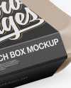Lunch Box Mockup - Half Side View (High-Angle Shot) on Yellow Images ...