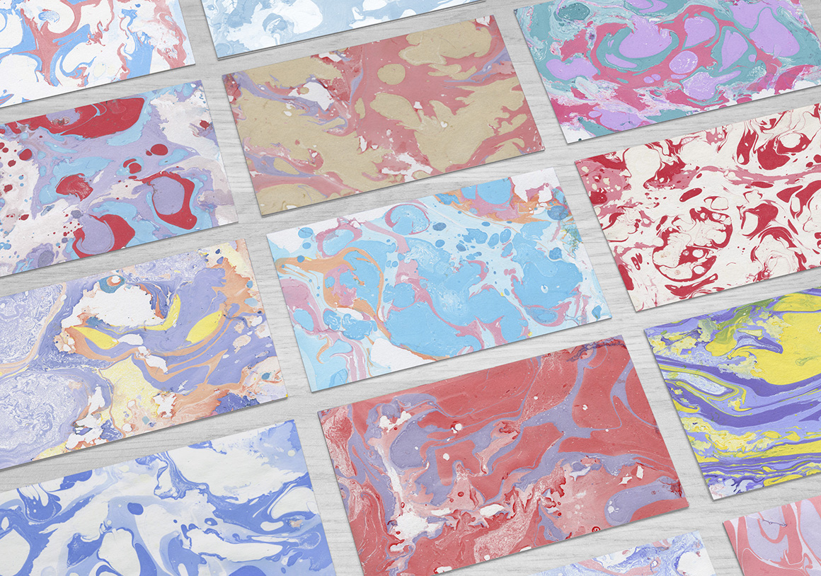 100 Ink Marble Paper Textures 2 on Yellow Images Creative Store