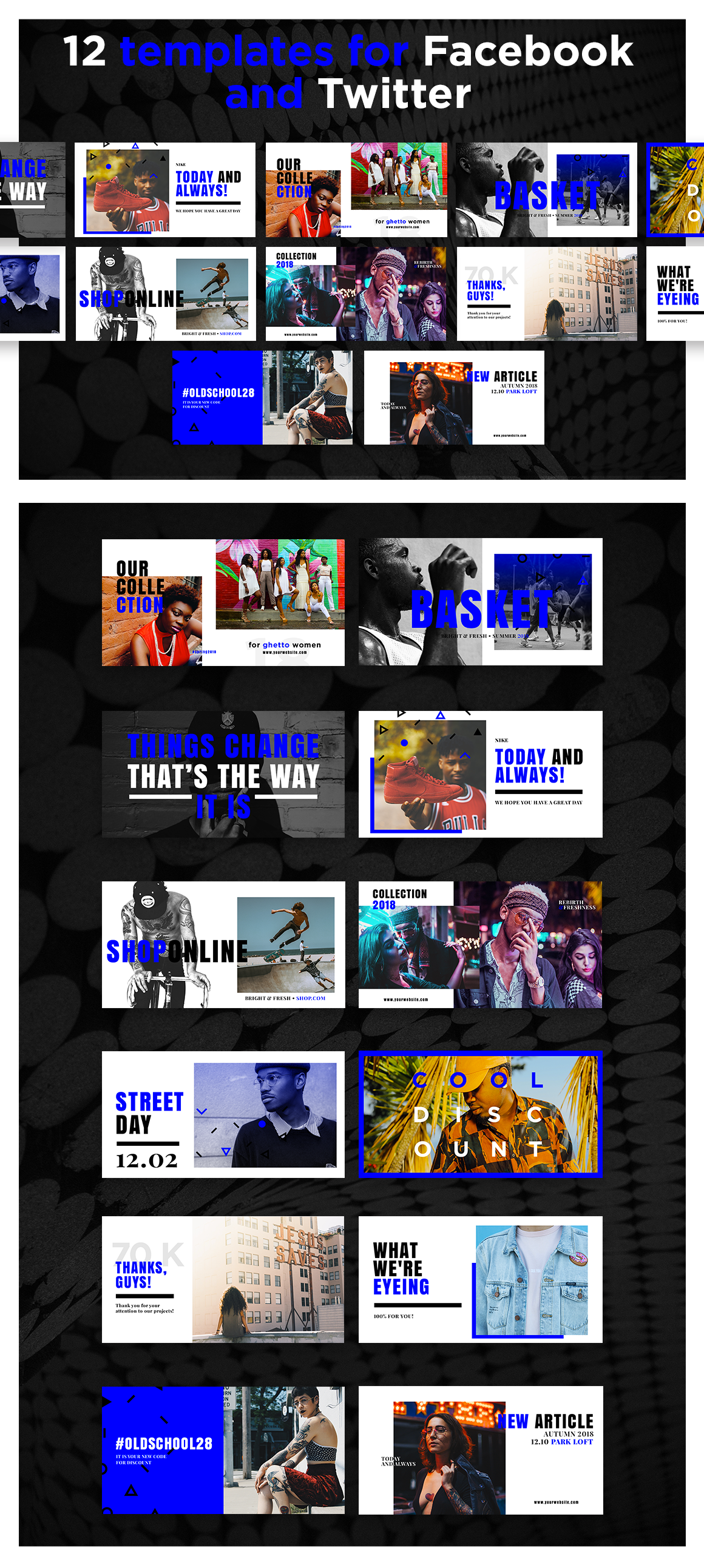 Street Wear Social Swag Media Pack on Yellow Images Creative Store