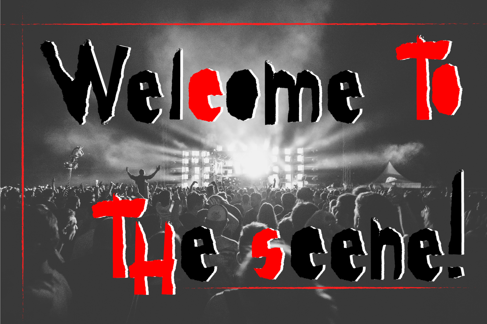 Red-and- Black OTF font. on Yellow Images Creative Store