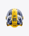 Matte American Football Helmet Mockup - Back View on Yellow Images ...