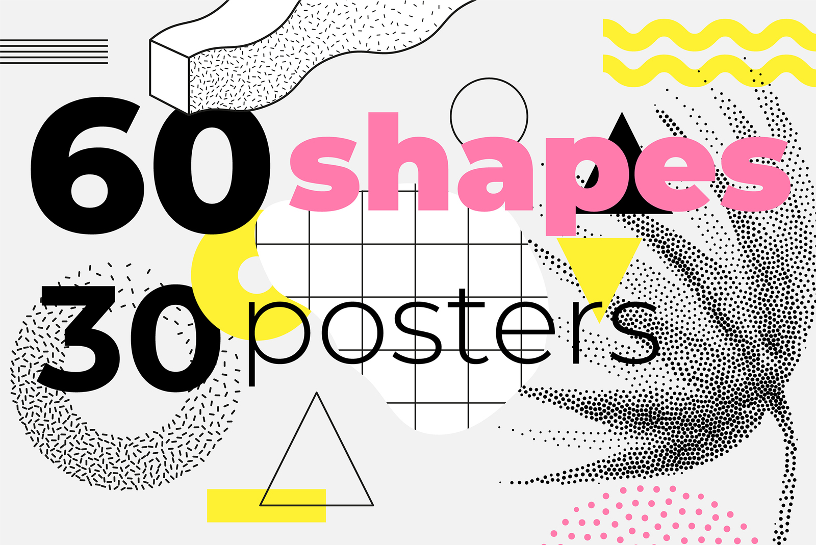 60 geometric shapes, 30 posters on Yellow Images Creative Store