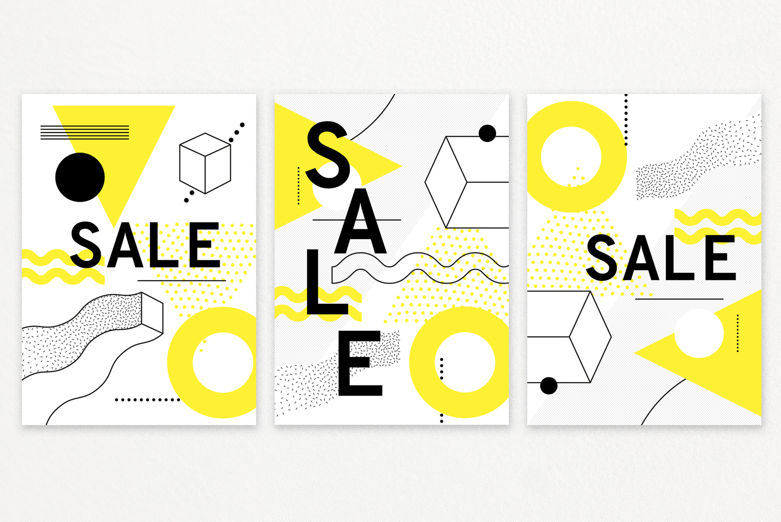60 geometric shapes, 30 posters on Yellow Images Creative Store