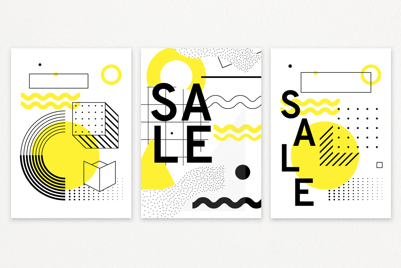 60 geometric shapes, 30 posters on Yellow Images Creative Store