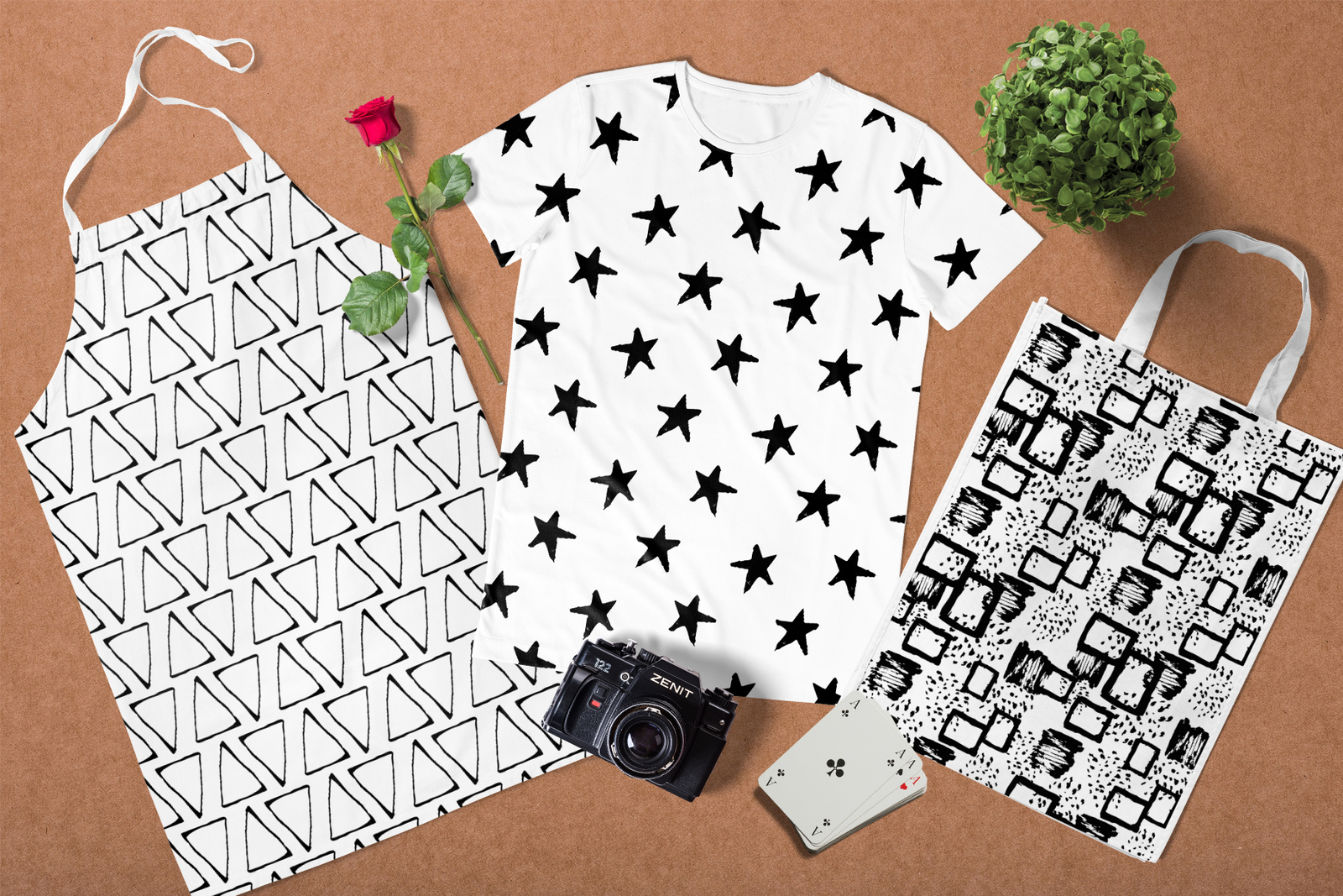 30 Seamless Ink Marks Patterns on Yellow Images Creative Store