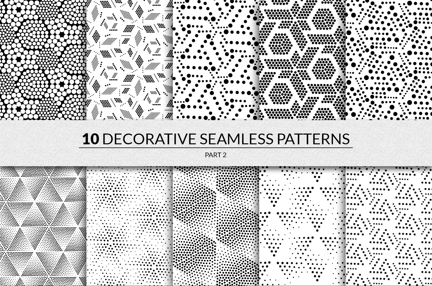 144 seamless pointillism patterns on Yellow Images Creative Store