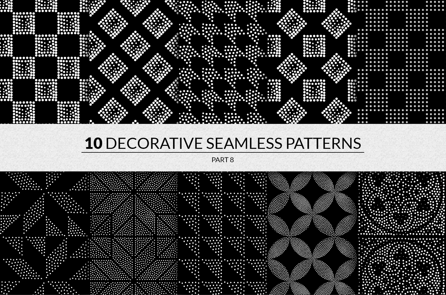 144 seamless pointillism patterns on Yellow Images Creative Store