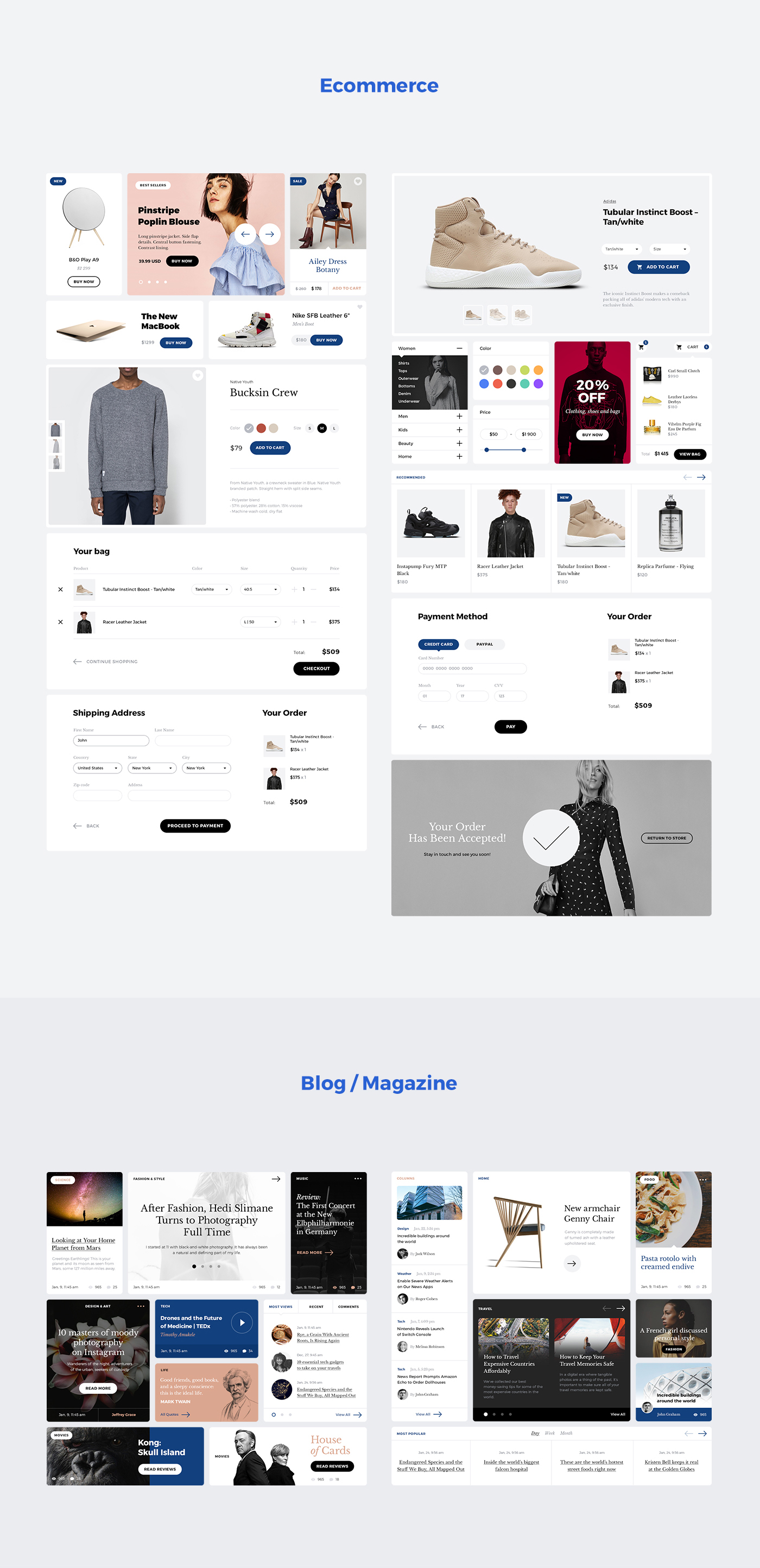 Grace UI Kit on Yellow Images Creative Store