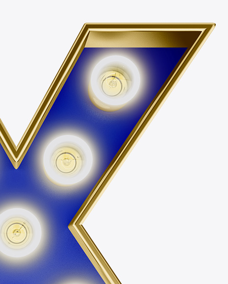 Letter X Light Bulb Sign Mockup - Free Download Images High Quality PNG ...