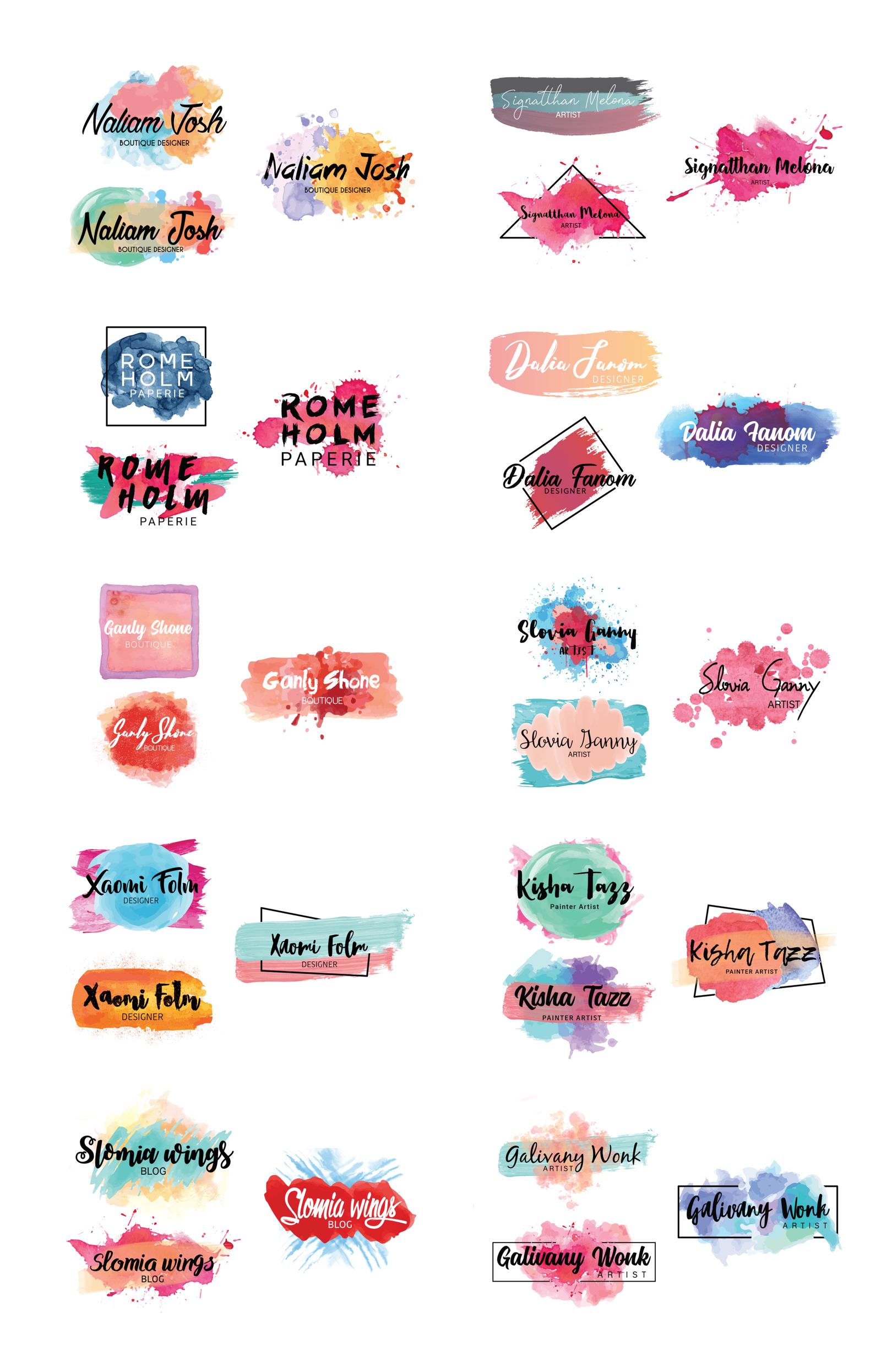 1400 Logos Mega Bundle Pack on Yellow Images Creative Store