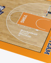 Basketball Court Mockup - Half Side View - Free Download Images High ...