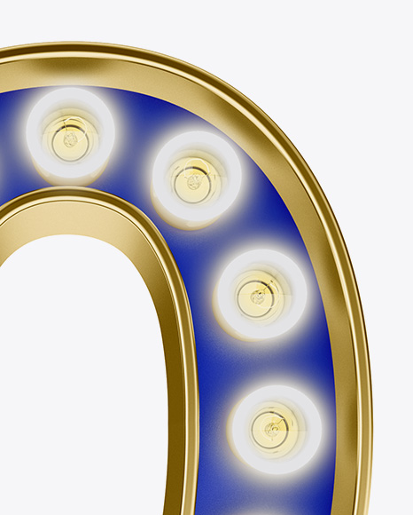 Number 0 Light Bulb Sign Mockup - Free Download Images High Quality PNG ...