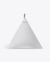 Triangular Package Mockup - Front View on Yellow Images Object Mockups