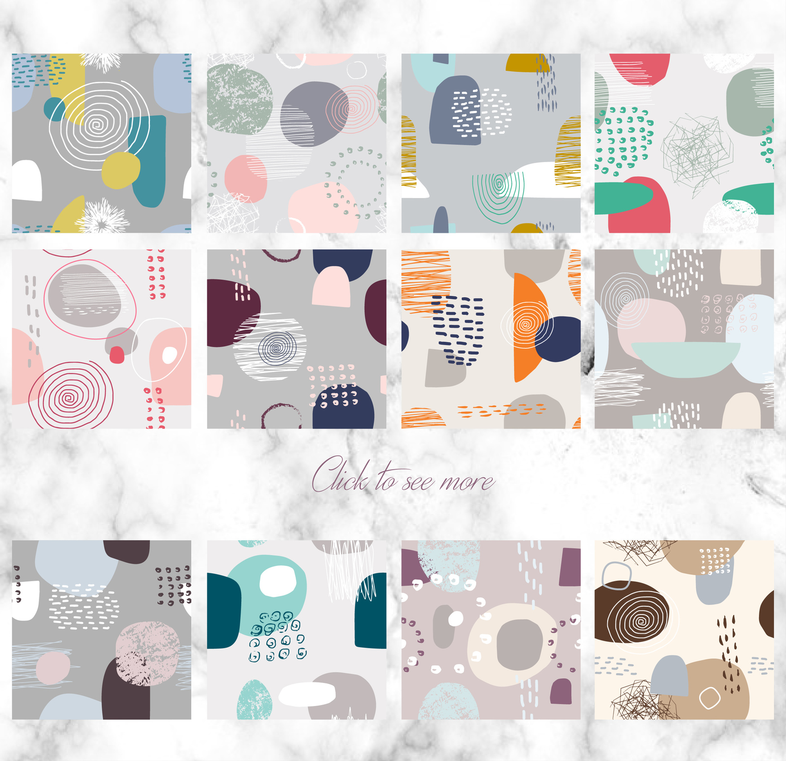 Abstract Applique - Seamless Patterns on Yellow Images Creative Store