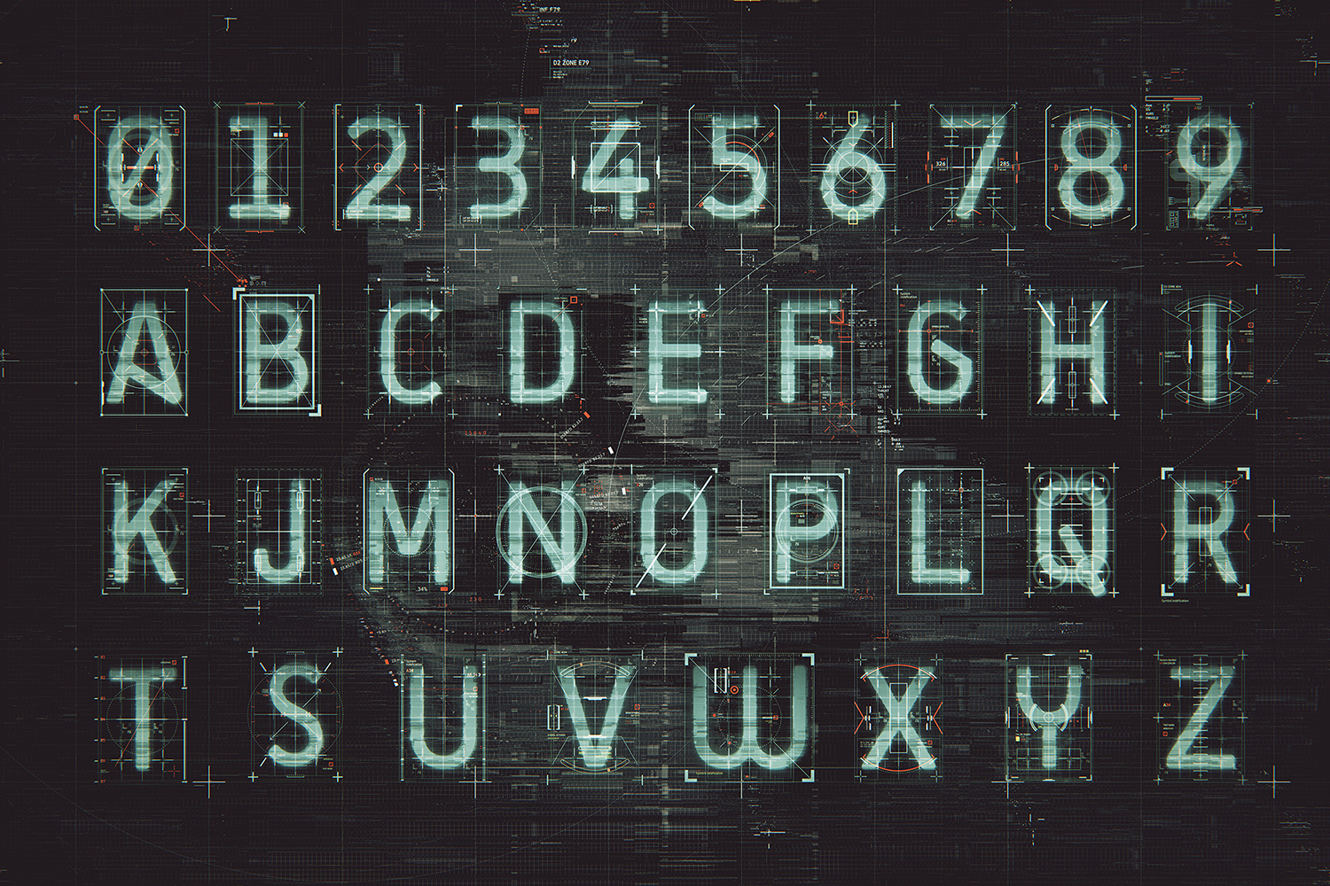 HUD Alphabet kit on Yellow Images Creative Store