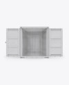 40F Shipping Container with Opened Doors Mockup - Front View in Object ...