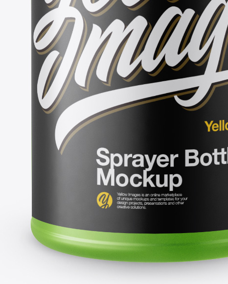 Sprayer Bottle Mockup on Yellow Images Object Mockups