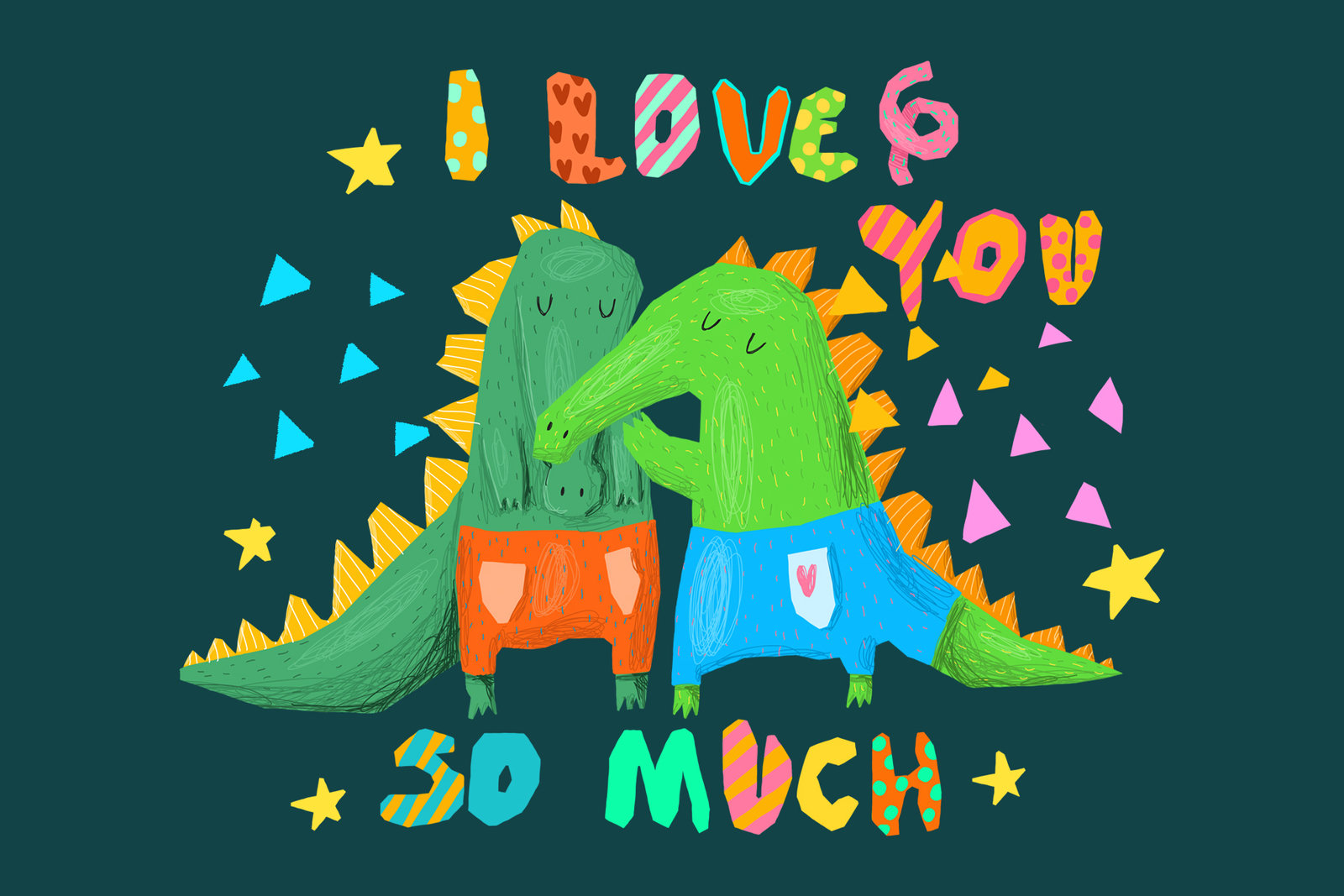 Big set of funny graphics on Yellow Images Creative Store