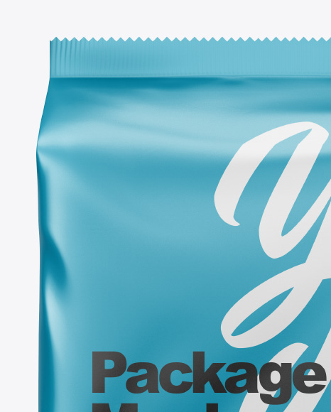 Matte Package Mockup - Front View on Yellow Images Object Mockups