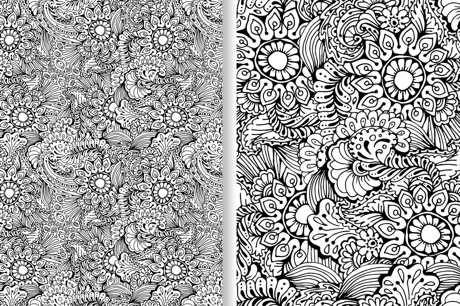 Monochrome Patterns Collection on Yellow Images Creative Store