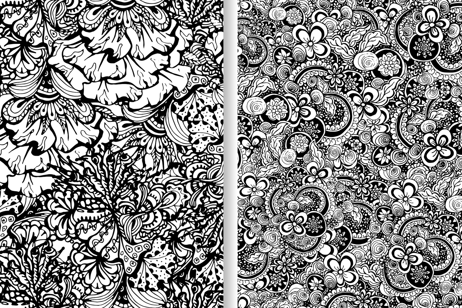 Monochrome Patterns Collection on Yellow Images Creative Store