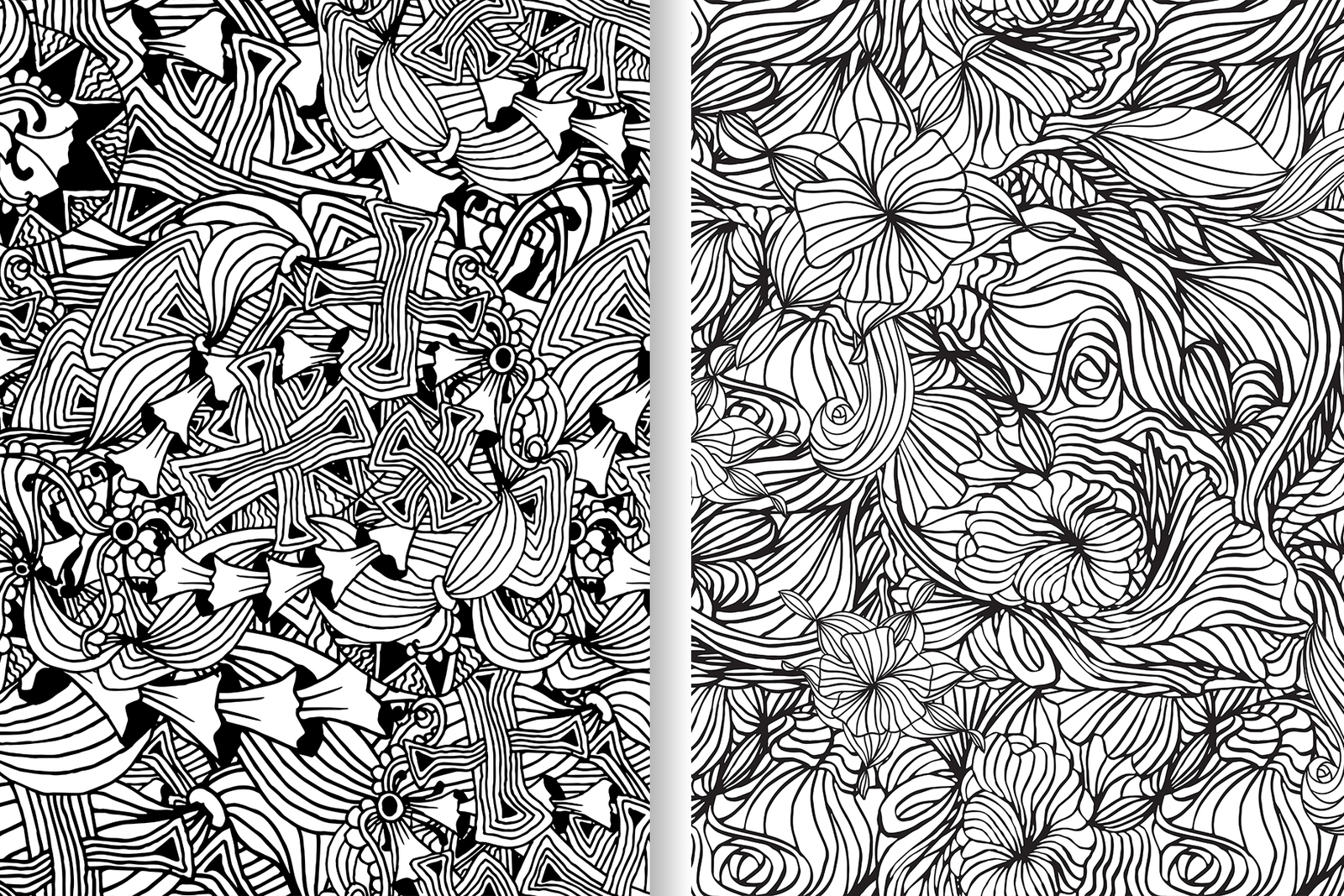 Monochrome Patterns Collection on Yellow Images Creative Store