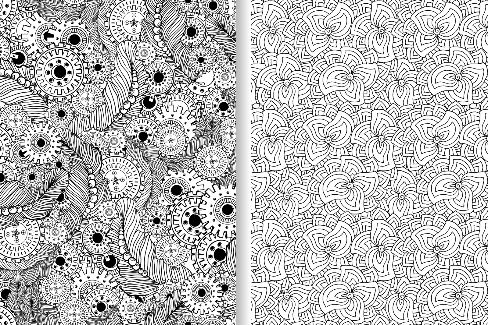 Monochrome Patterns Collection on Yellow Images Creative Store
