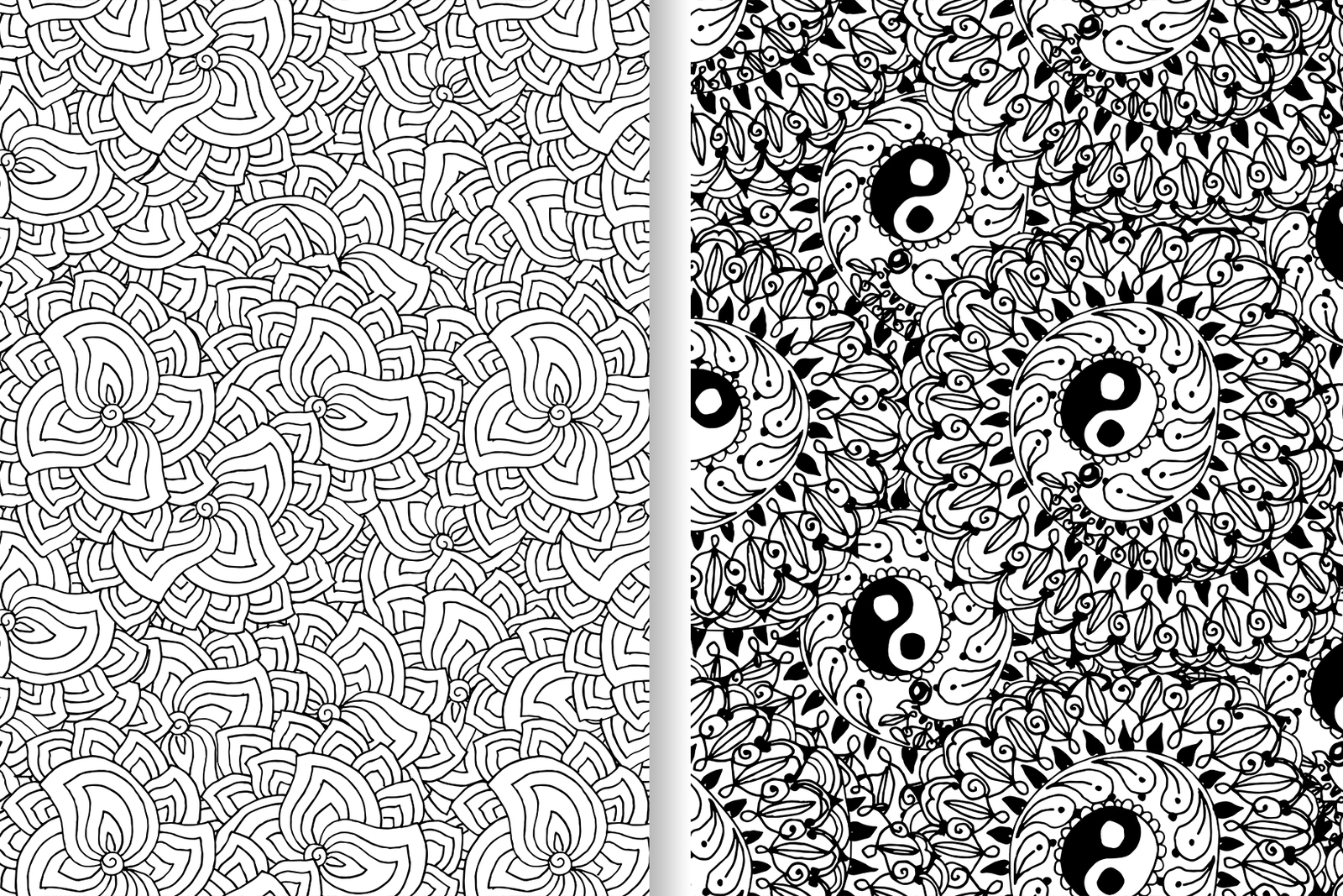 Monochrome Patterns Collection on Yellow Images Creative Store