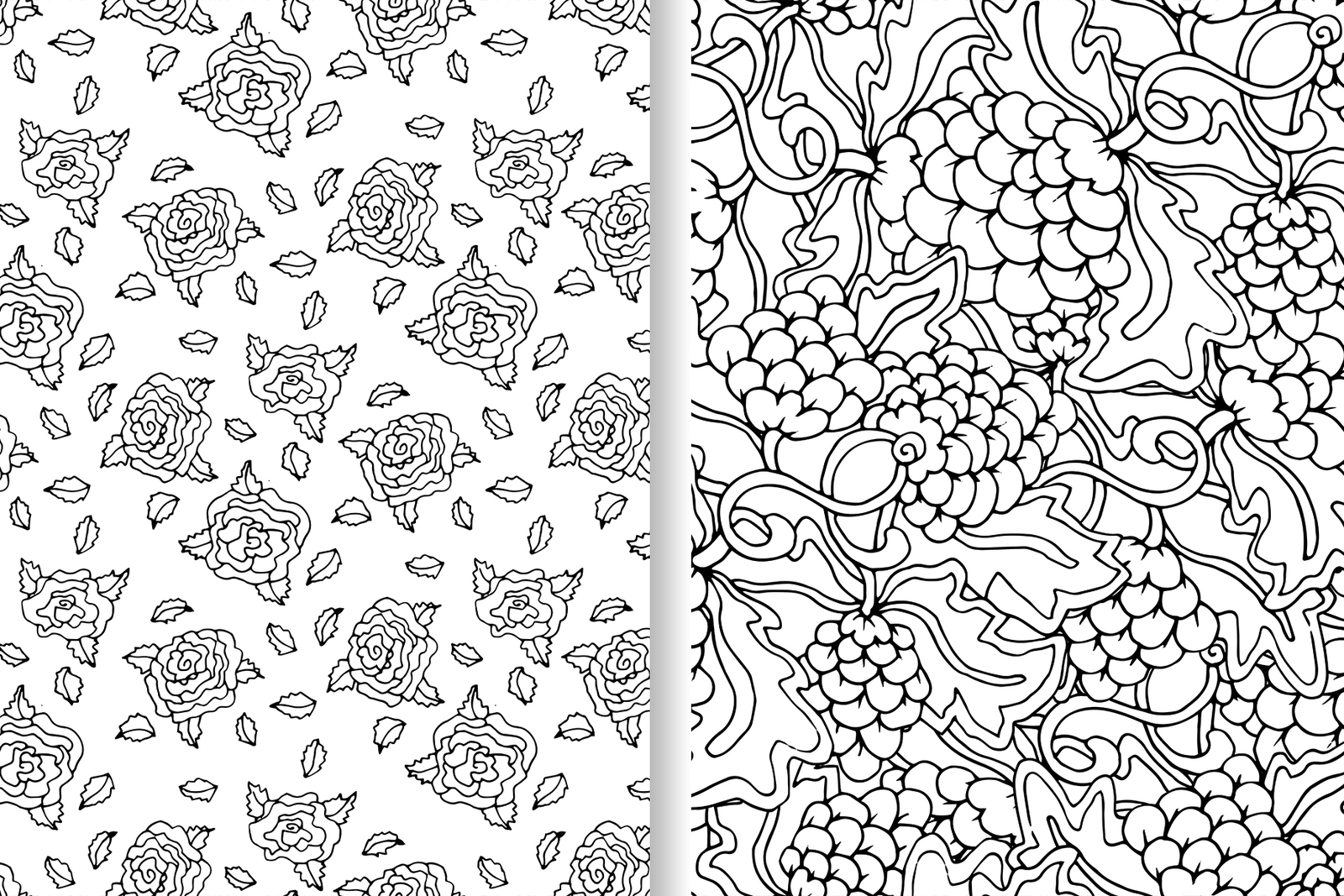 Monochrome Patterns Collection on Yellow Images Creative Store