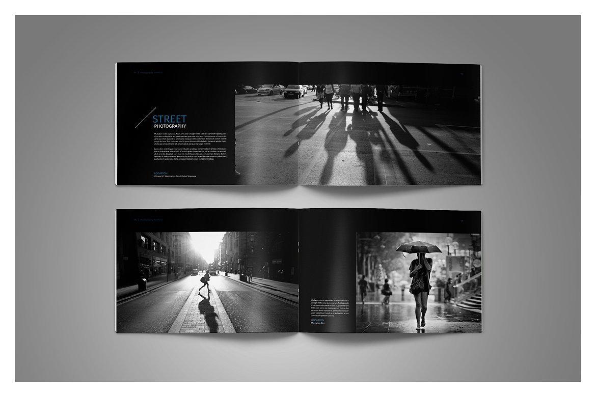 Photo Album Template on Yellow Images Creative Store