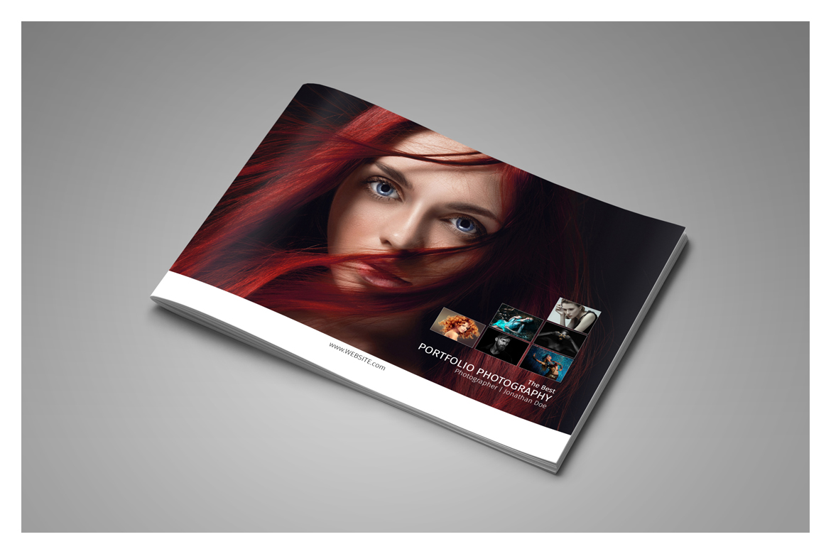 Photo Album Template On Yellow Images Creative Store