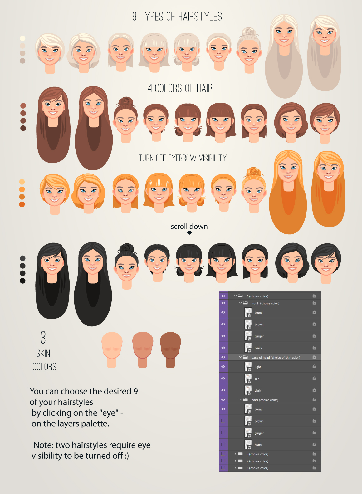 Character portrait creator (PSD) on Yellow Images Creative Store