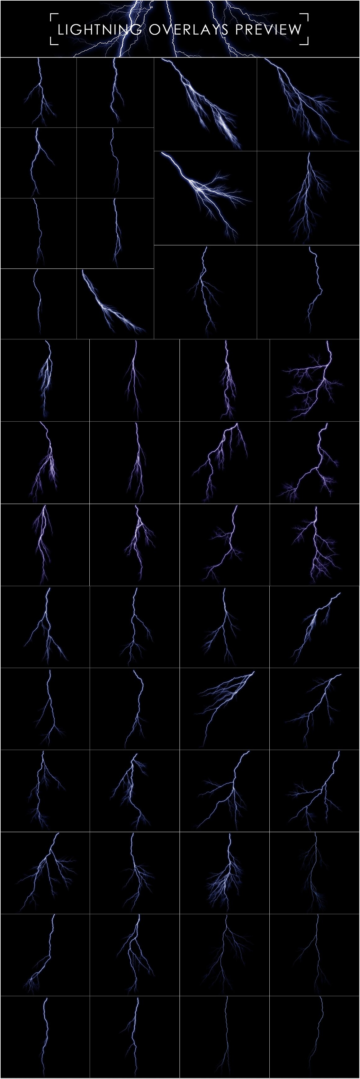 Lightning Effect Overlays on Yellow Images Creative Store