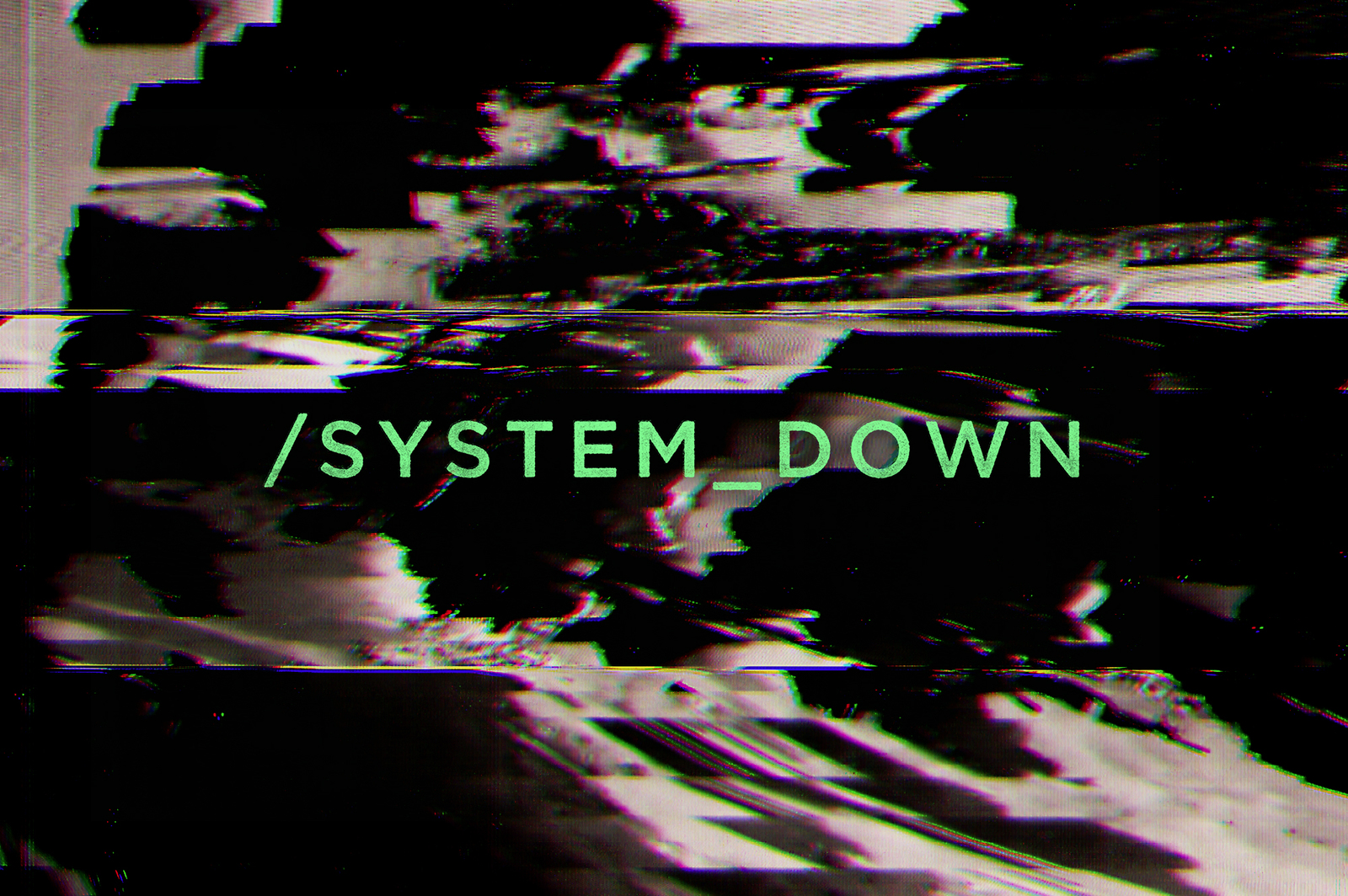 System Down Distortion Textures on Yellow Images Creative Store