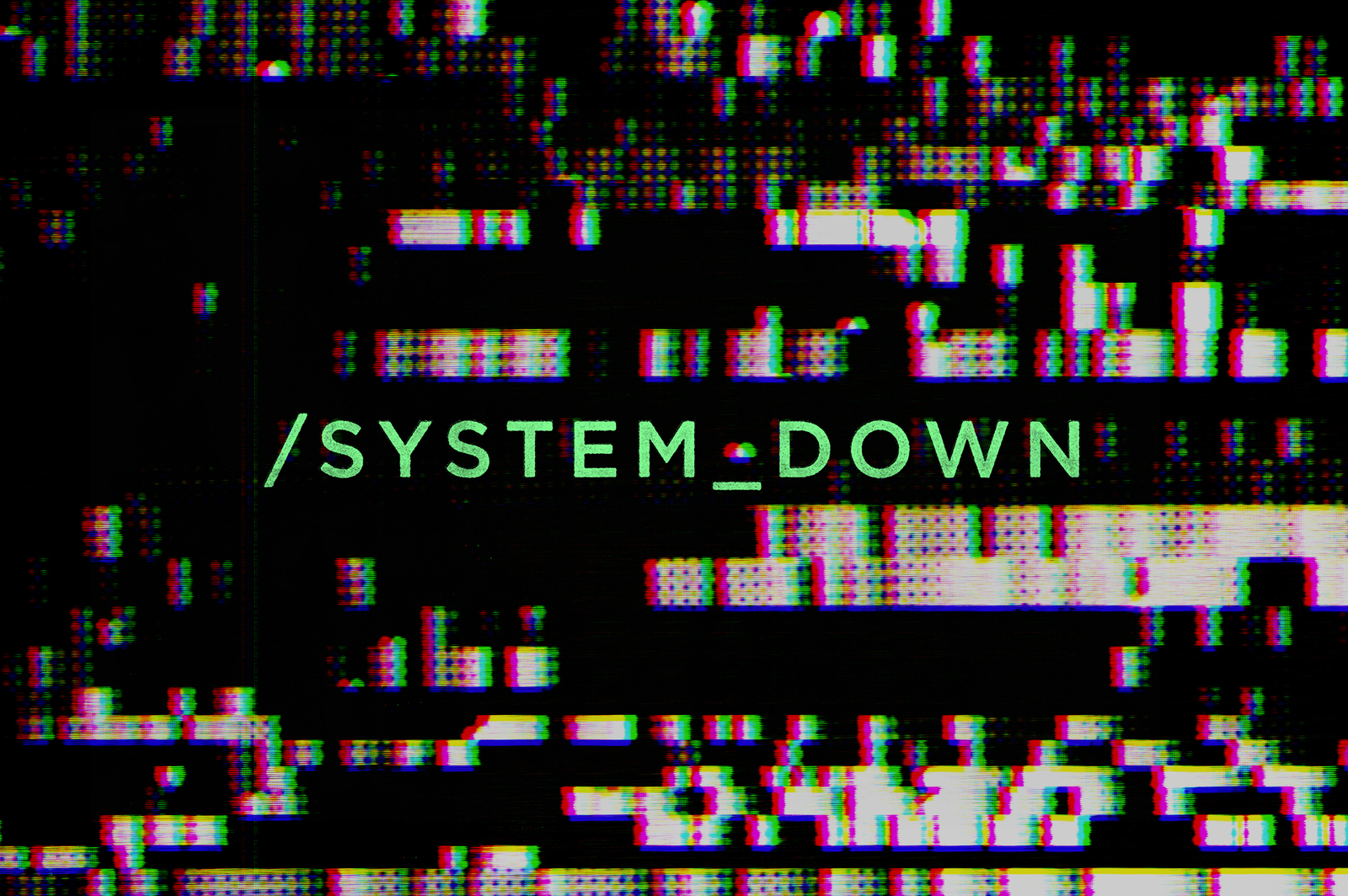 System Down Distortion Textures on Yellow Images Creative Store