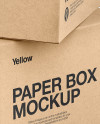 Two Kraft Boxes Mockup in Box Mockups on Yellow Images Object Mockups