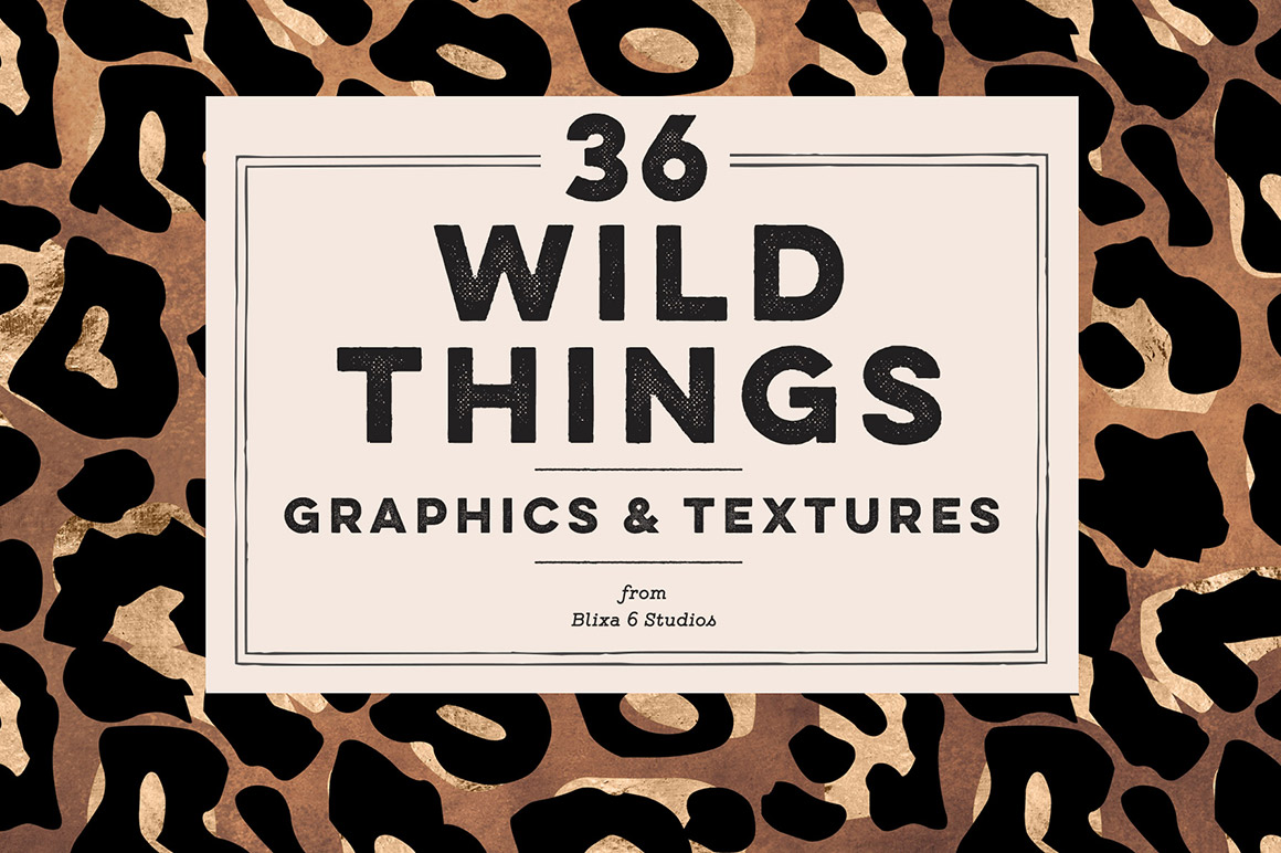 36 Wild Things Golden Animal Prints on Yellow Images Creative Store