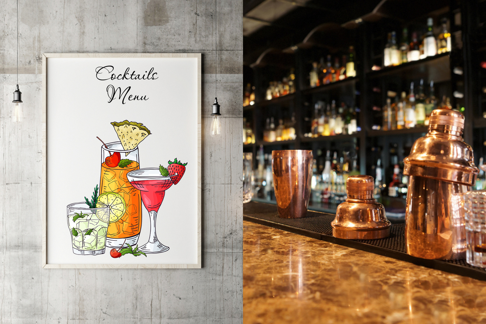 Cocktails Bundle+bonus on Yellow Images Creative Store