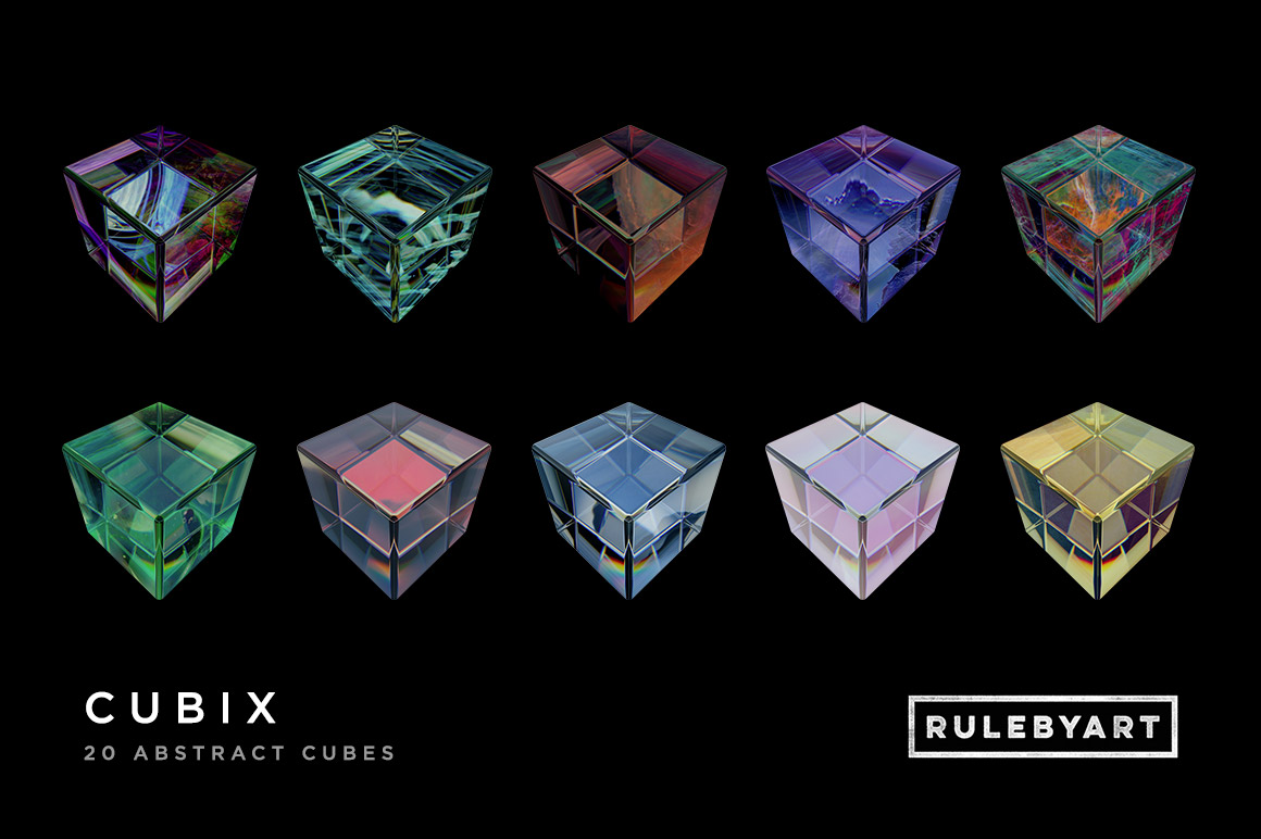 Cubix Cubes on Yellow Images Creative Store