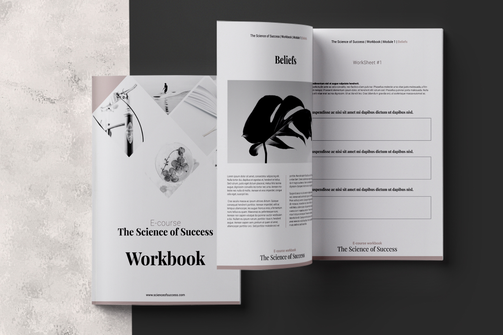 E course Workbook InDesign Template On Yellow Images Creative Store
