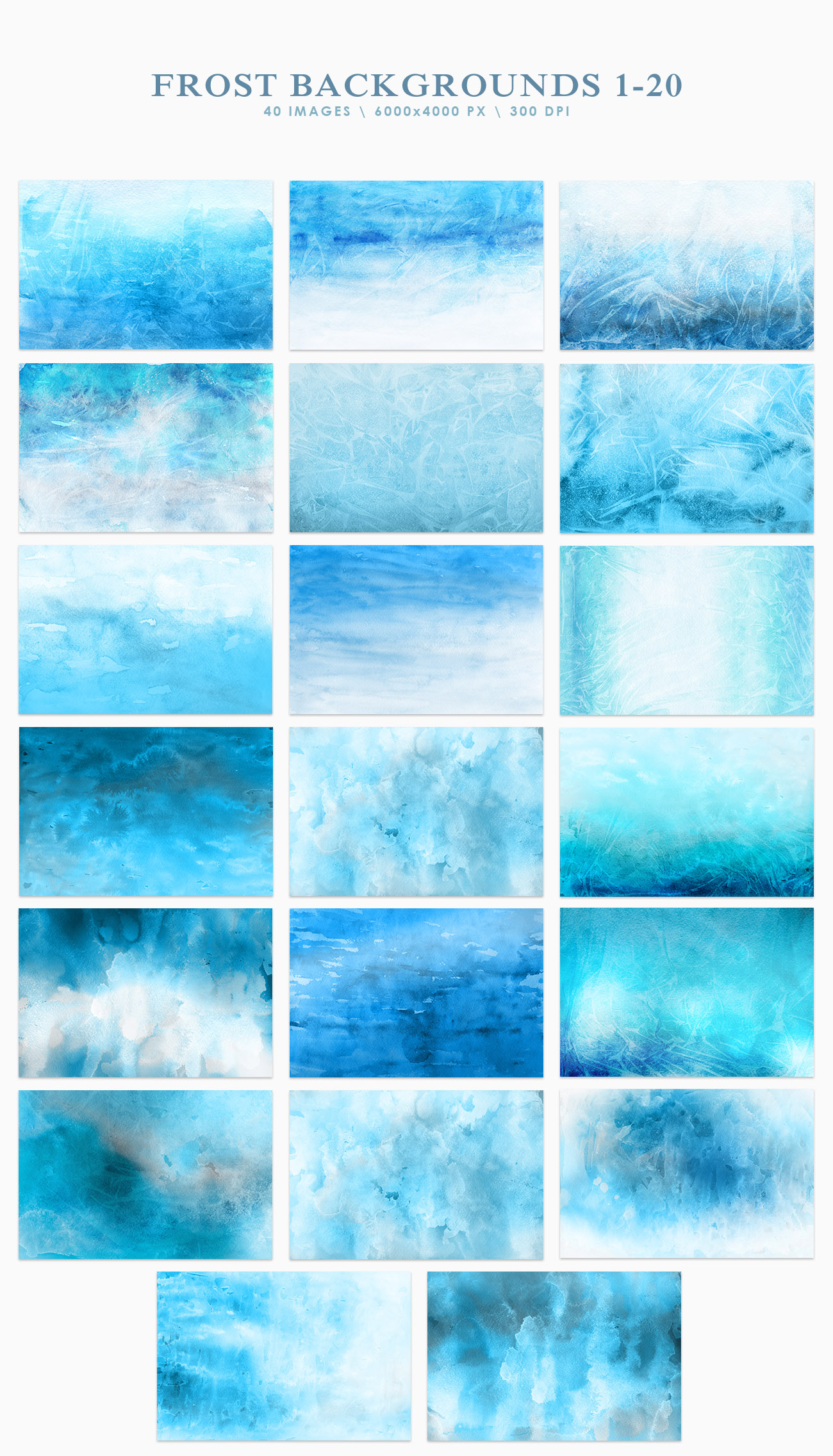 Frost Watercolor Backgrounds on Yellow Images Creative Store