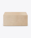 Kraft Paper Box Mockup - Front View in Box Mockups on Yellow Images ...