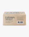 Kraft Paper Box Mockup - Front View in Box Mockups on Yellow Images ...
