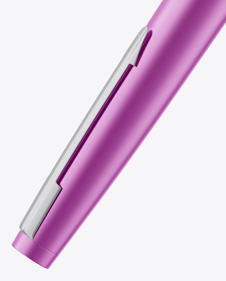 Matte Metallic Pen Mockup on Yellow Images Object Mockups