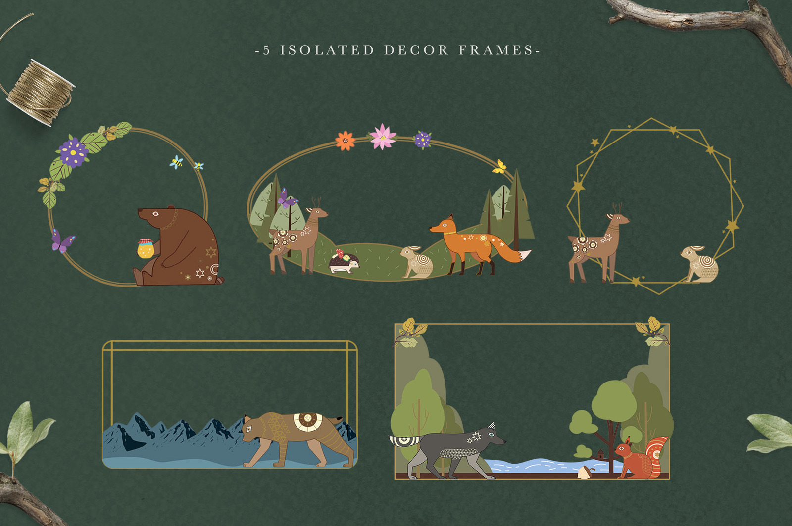 Folk Tale Collection on Yellow Images Creative Store