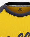 Raglan T-Shirt on Yellow Images Object Mockups