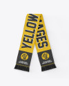 Fan Scarf Mockup in Apparel Mockups on Yellow Images Object Mockups