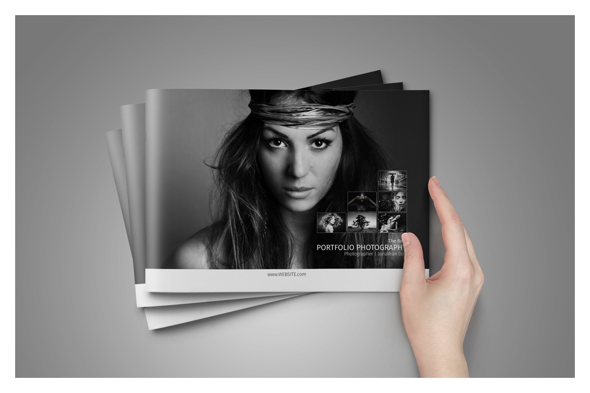 Photography Portfolio Template On Yellow Images Creative Store