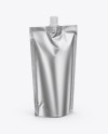 Matte Metallic Doy Pack Mockup in Pouch Mockups on Yellow Images Object ...